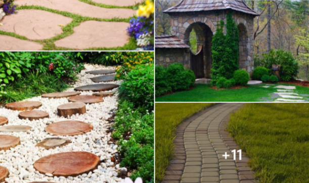 15 Interesting Garden Path Ideas with Unusual Stepping Stones - Ajans ...